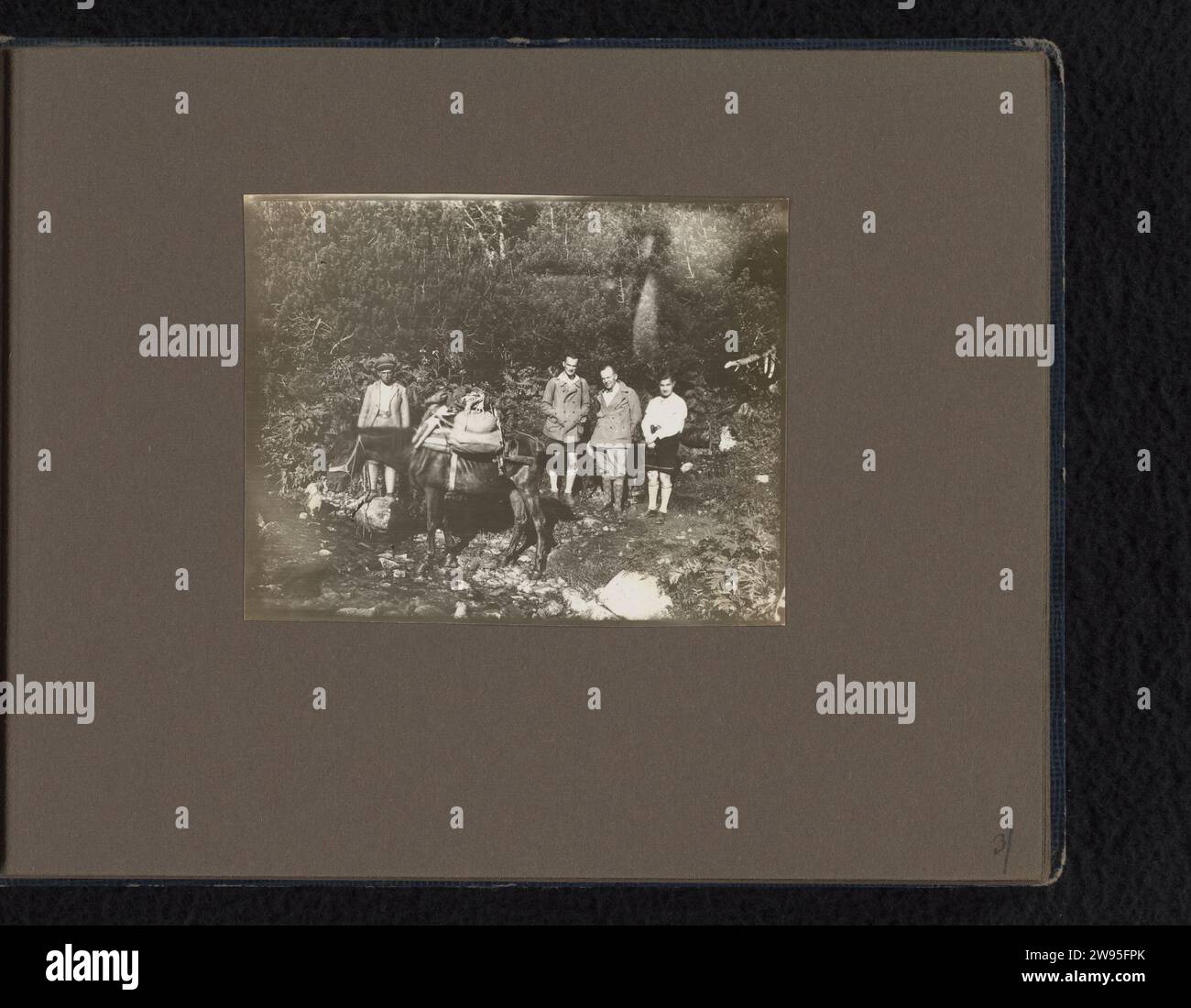 Men with a donkey in Bulgarian mountain landscape, during a tour of ...