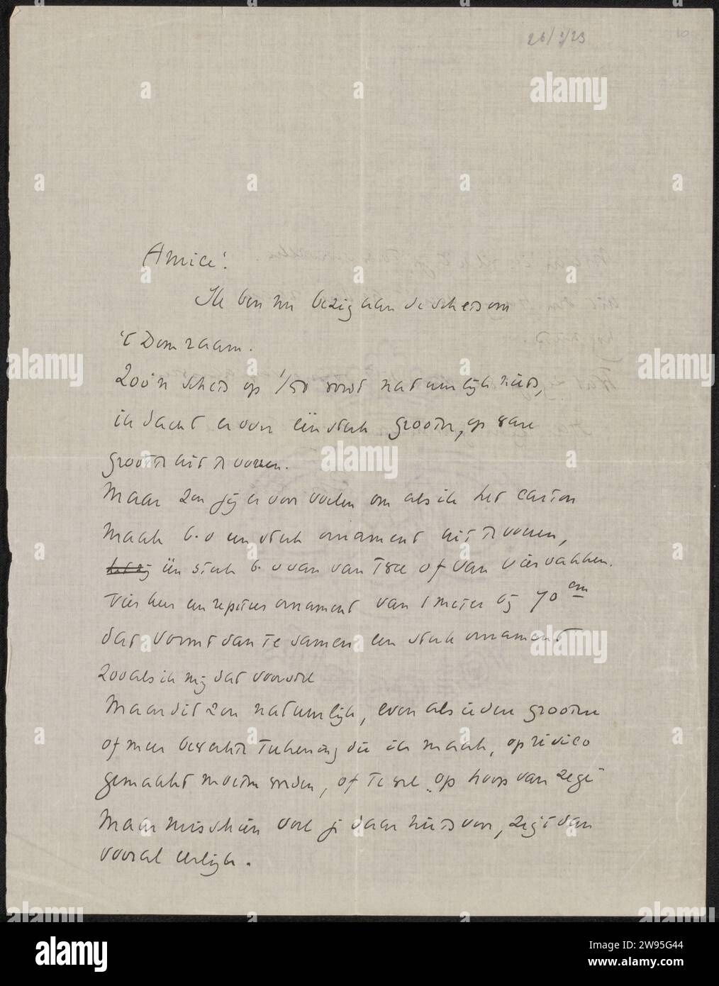 Letter to Willem Bogtman, Richard Nicolaüs Roland Holst, 1923 letter ...
