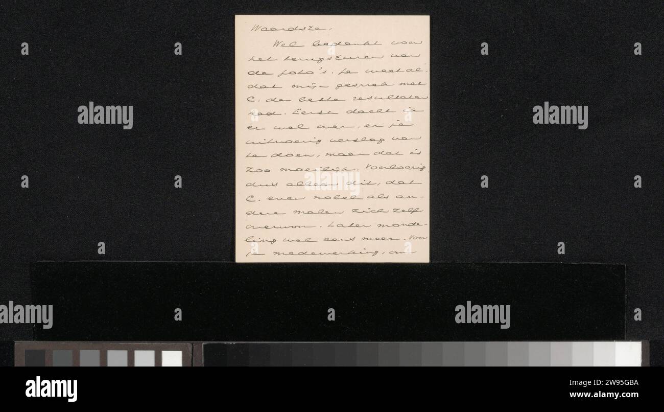 Letter to Jan Veth, Johan Huizinga, 1923 letter Leiden paper. ink ...