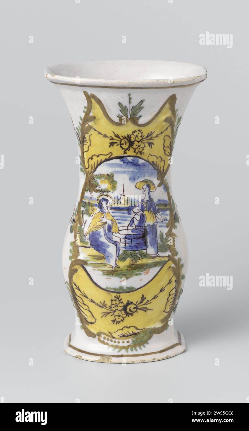 Vase van Faience, the gilded Blompot, 1780 - 1820 vase Multicolored ...