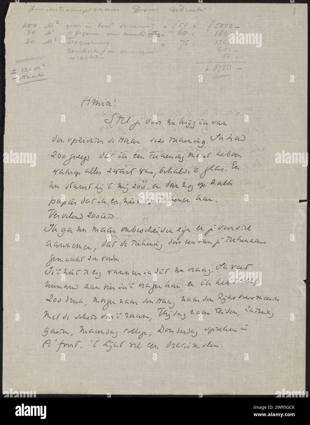 Letter to Willem Bogtman, Richard Nicolaüs Roland Holst, 1923 letter ...