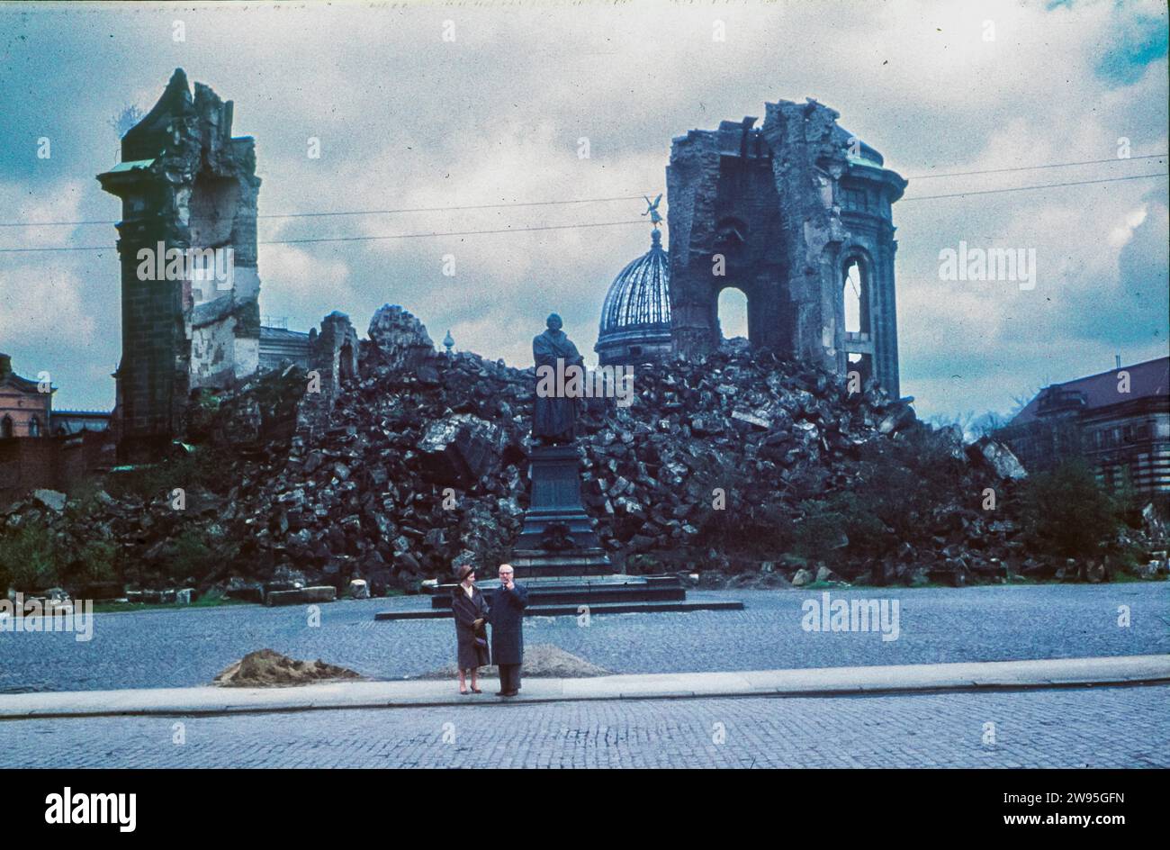 Rubble of the Dresden Church of Our Lady by George Baehr, burnt out ...