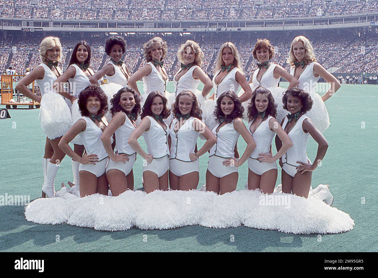 An early 1980s group photo of the Philadelphia cheerleaders following a ...