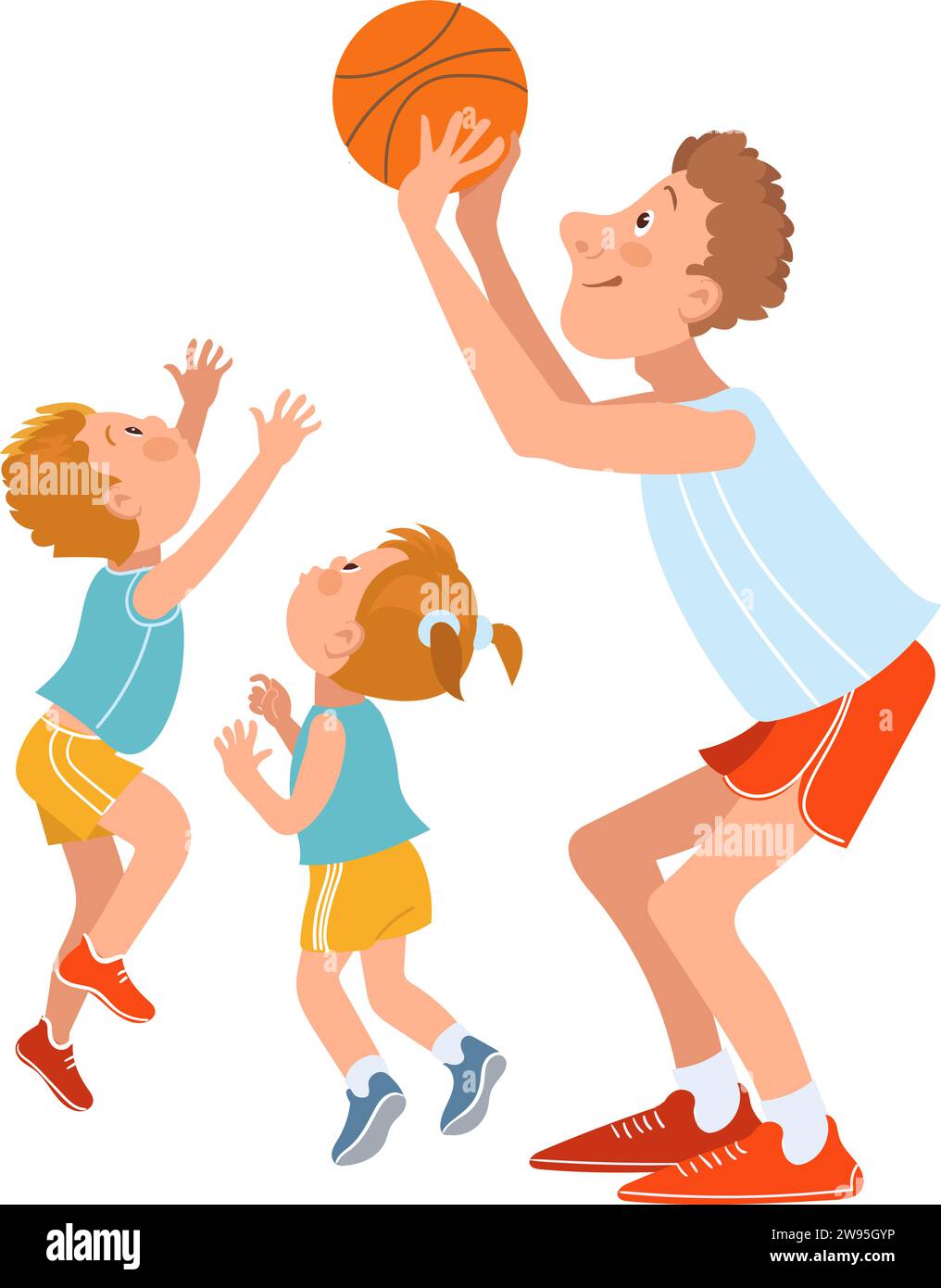 Play basketball daughter Stock Vector Images - Alamy