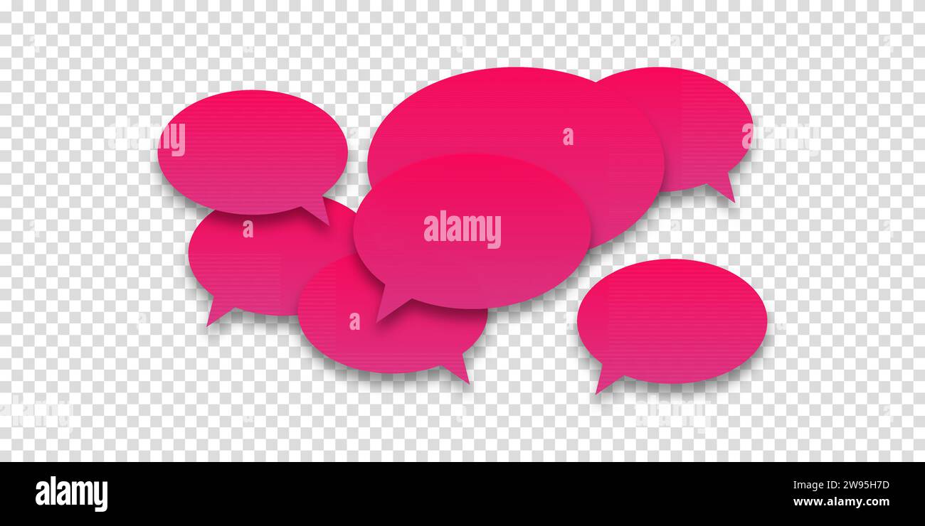 Communication. Purple dialog speech bubbles. Communication concept on ...