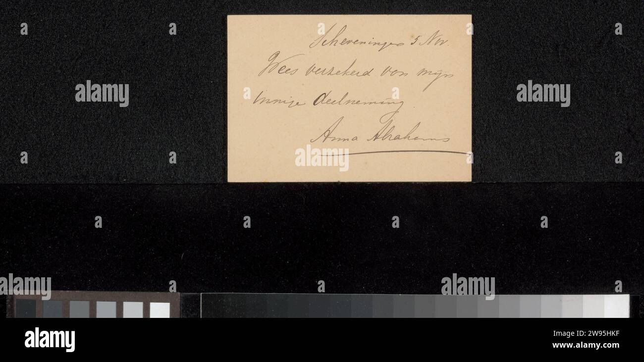 Letter to Philip Zilcken, Anna Abrahams, 1895 letter Dated November 5 ...