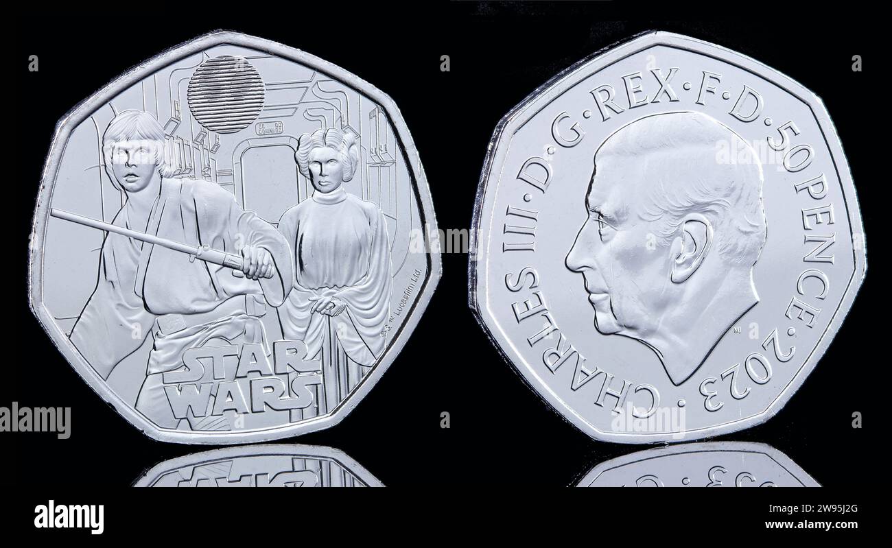 The 3rd coin in the Star Wars 50p series. Featuring Luke Skywalker ...