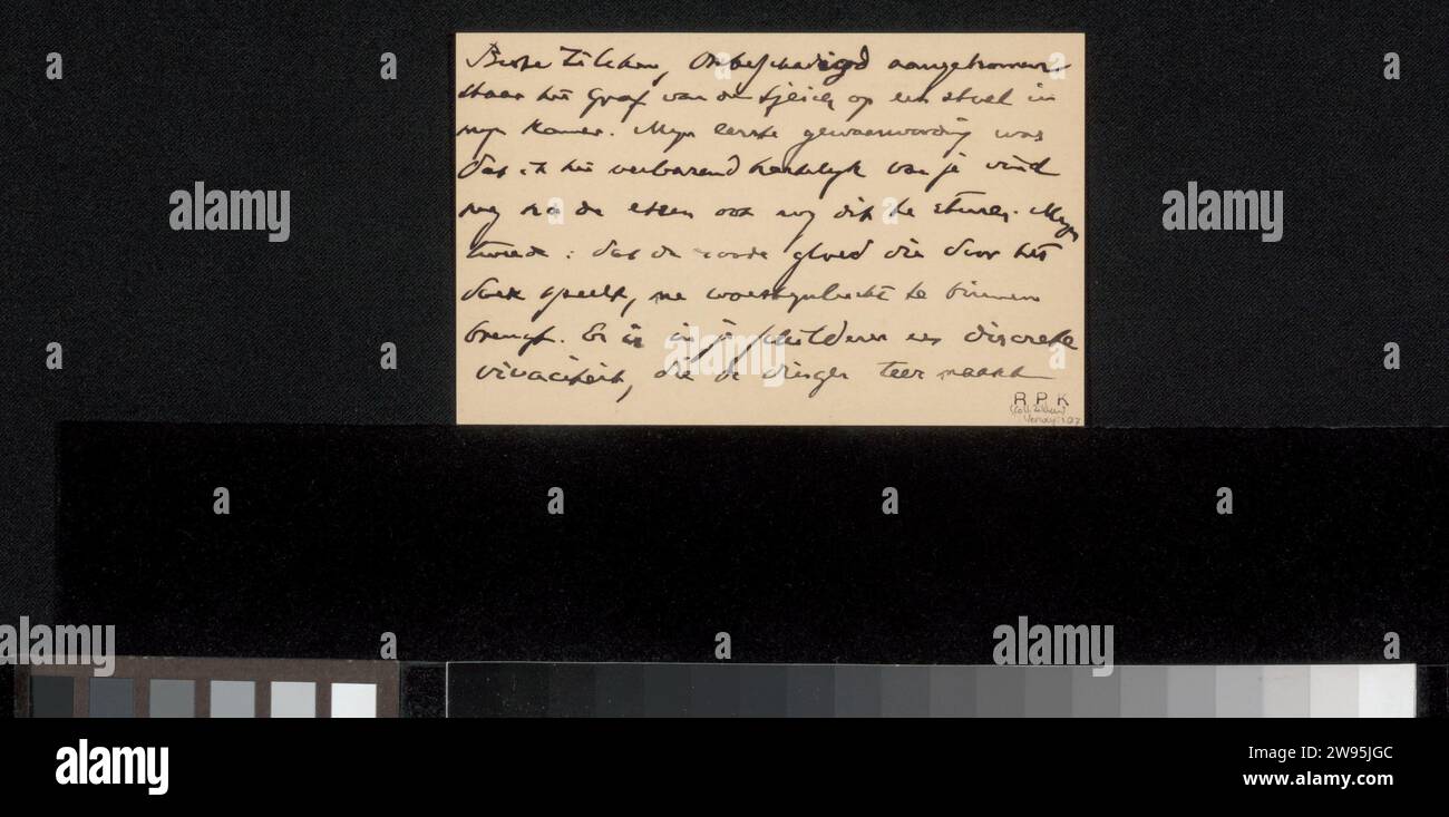 Letter to Philip Zilcken, Albert Verwey, 1916 letter Noordwijk aan Zee ...