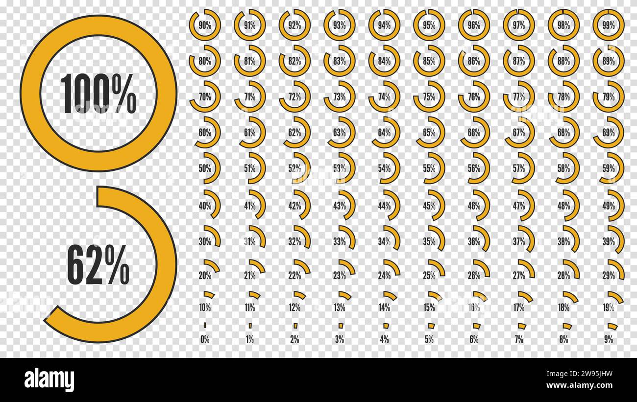 Big percent collection for user interface UI or business infographic ...