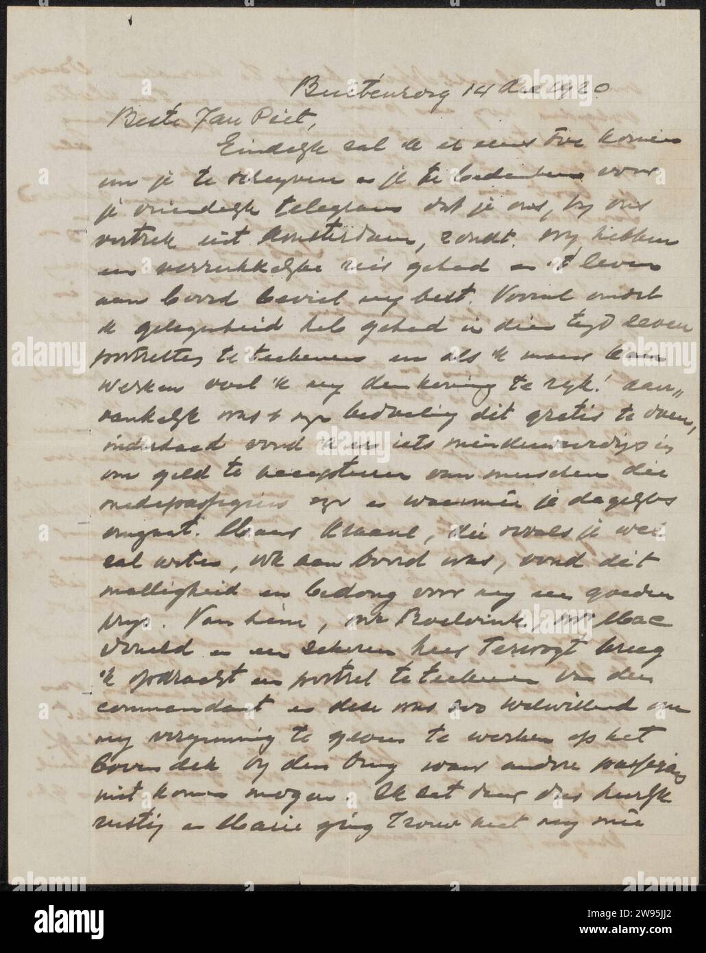 Letter to Jan Veth, Willem Witsen, 1920 letter Outdoor care ink writing ...