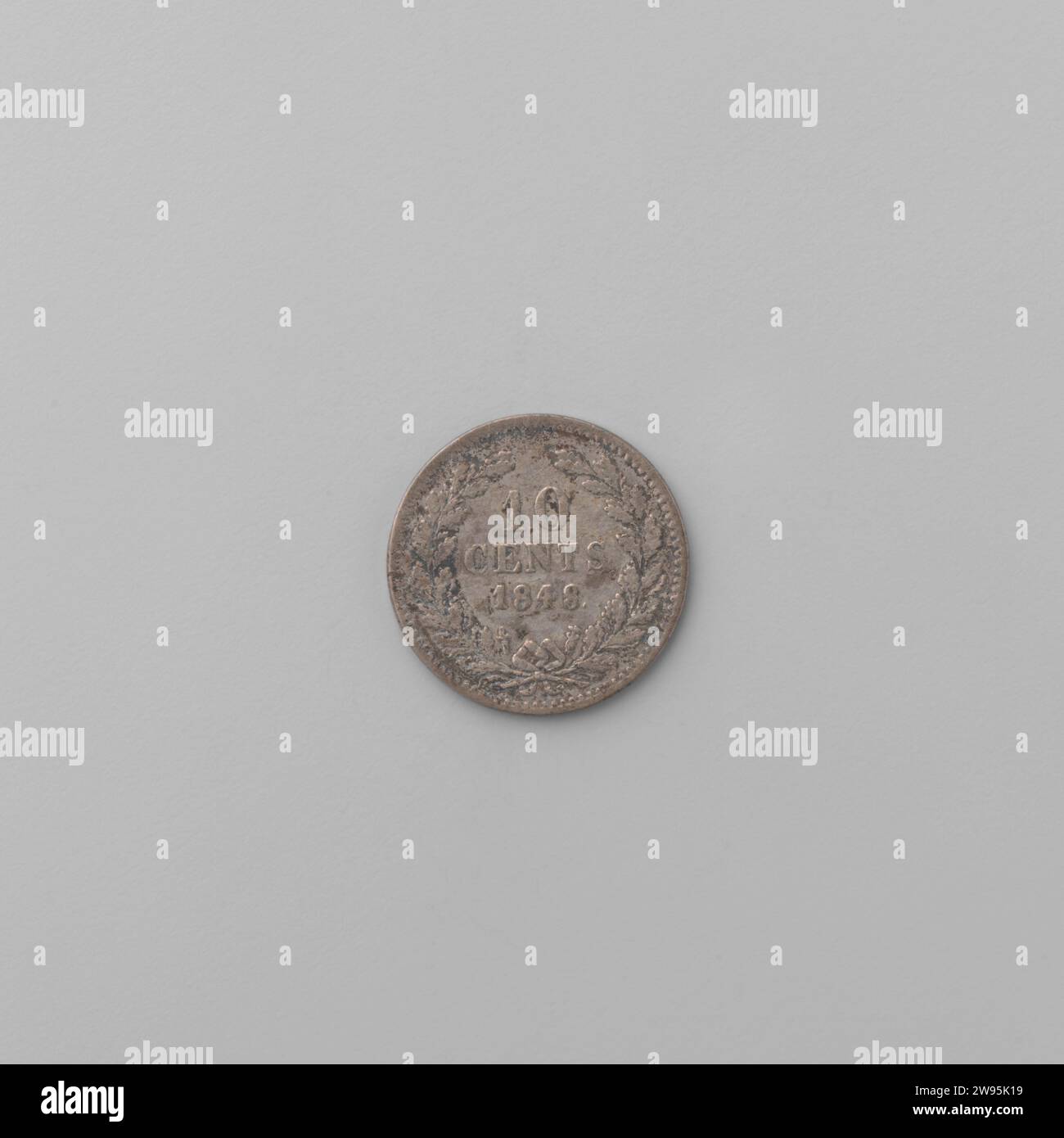 Dutch 10 cents, 1848, Willem II (King of the Netherlands), 1848 coin ...