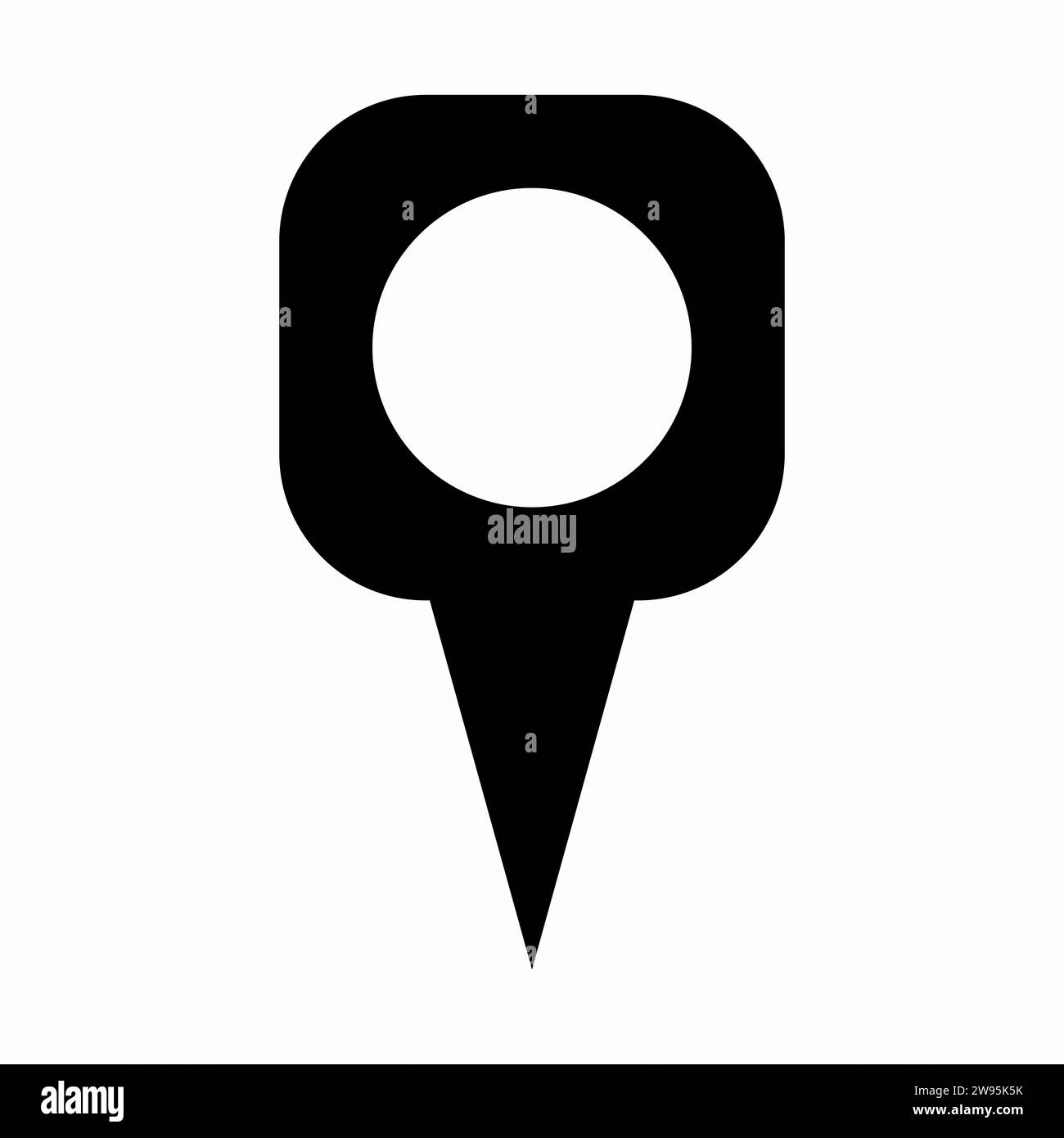 Location pin map icon. Flat design. Vector illustration sign on a white ...