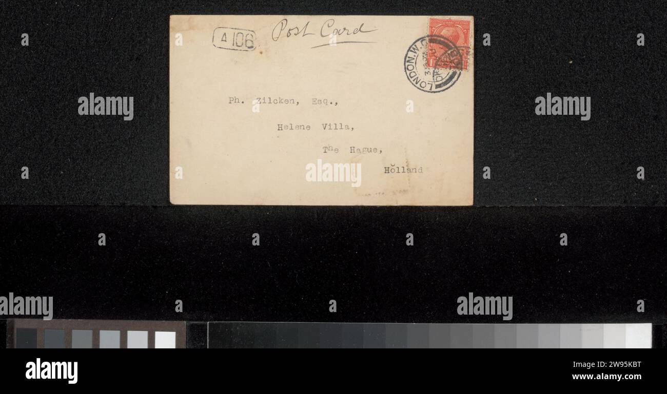 Brief aan Philip Zilcken, Thomas Fisher Unwin, 1918 letter London ...