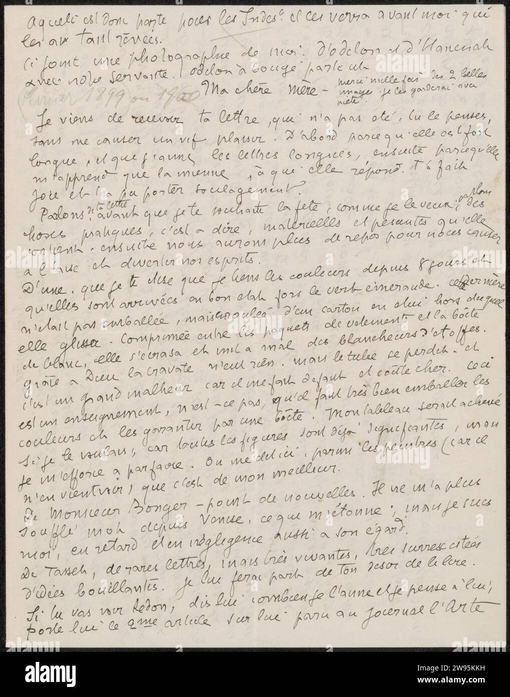 Brief Aan Héloïse Bernard -Bodin, Émile Bernard, 1878 - 1941 letter ...