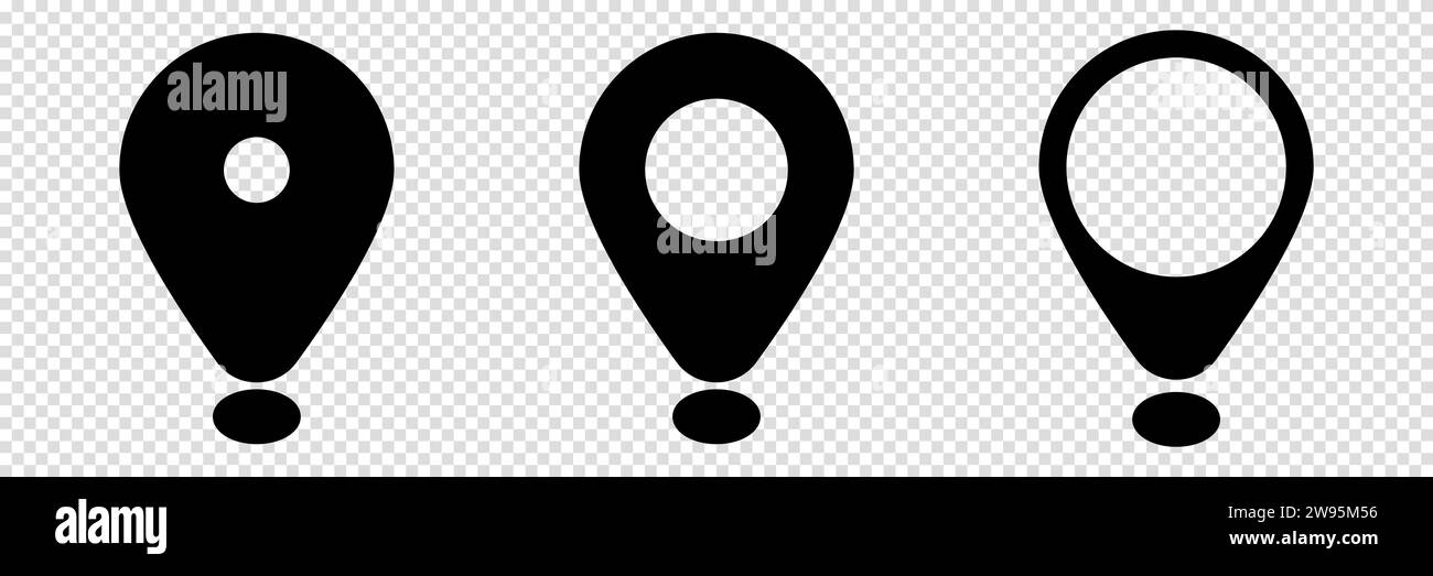 Set of Location pin icons. GPS marker. Vector illustration Stock Vector ...
