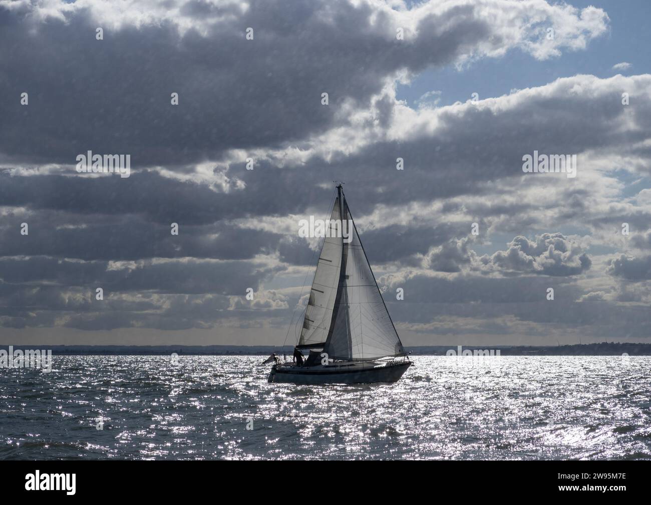 Sailing yacht on the sea Stock Photo - Alamy
