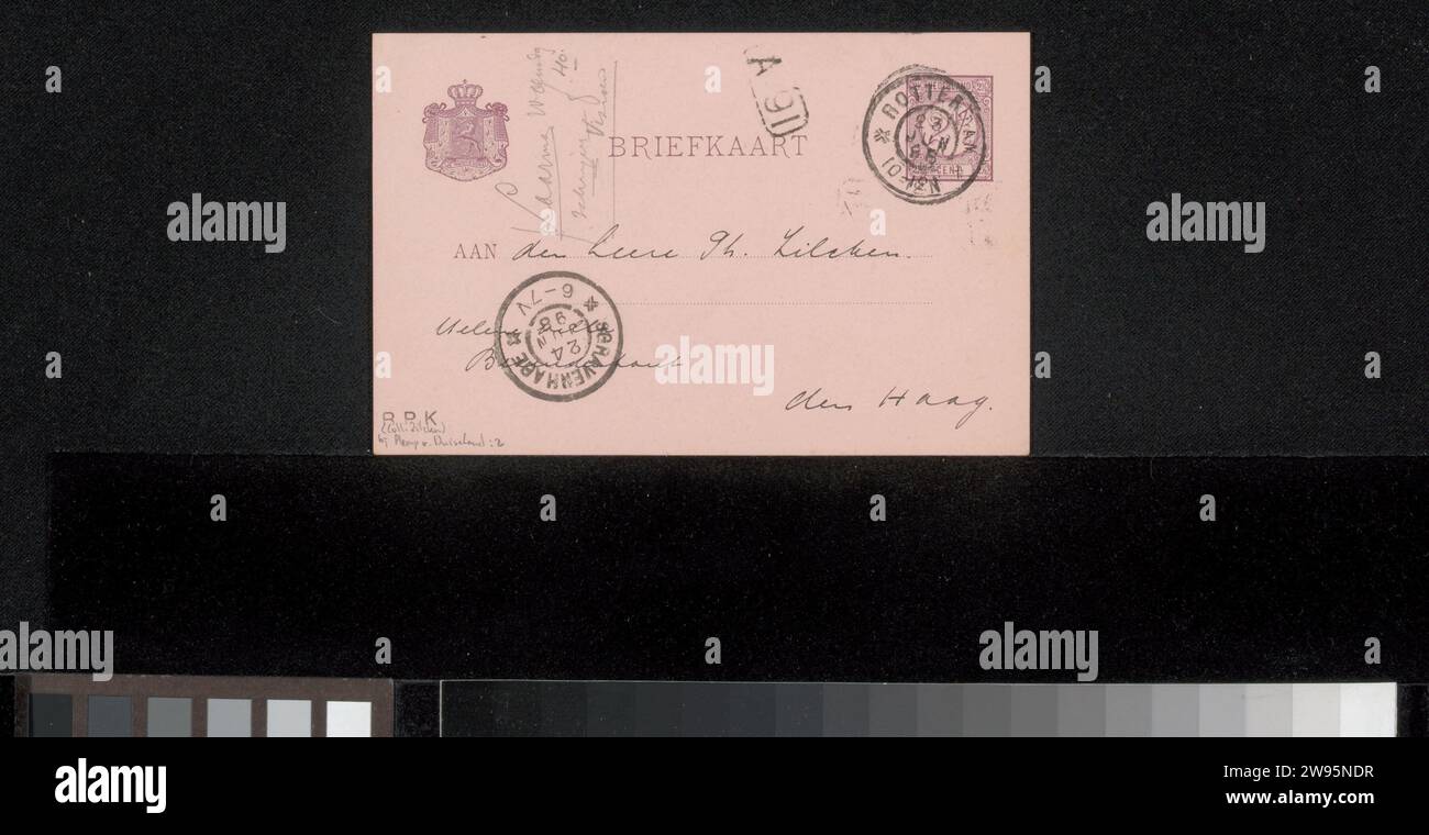 Postcard to Philip Zilcken, Lambertus Joannes Plemp van Duivenland ...