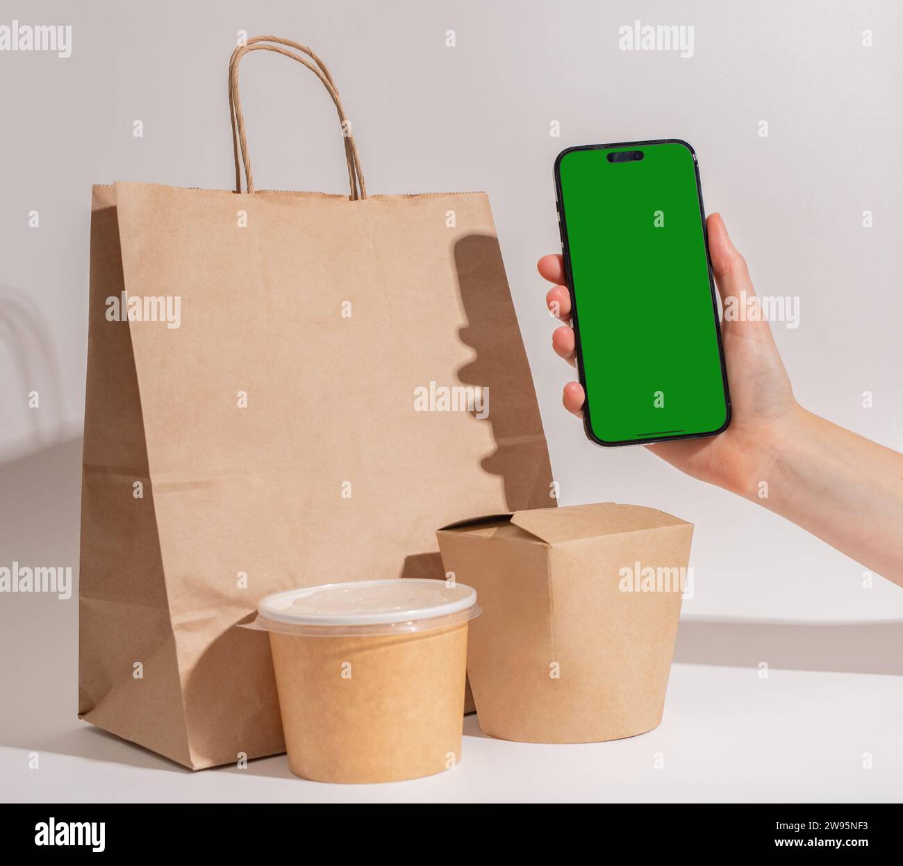 Berlin Germany December 21 2023 Iphone 14 pro screen mockup in hand ...