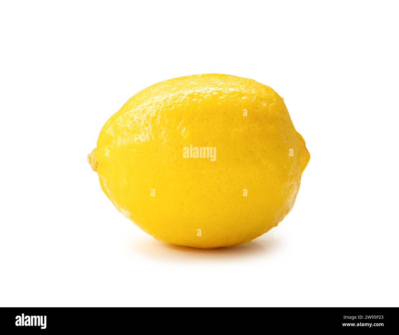 Single whole fresh beautiful yellow lemons is isolated on white ...