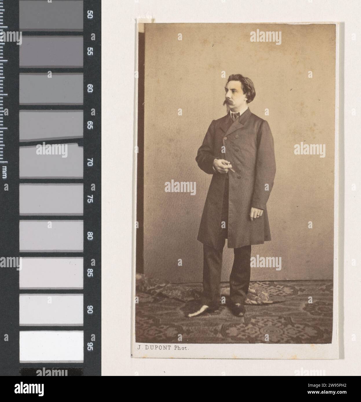 Portrait of the painter Henri Jacques Bource, back, Joseph DUPONT, 1861 ...