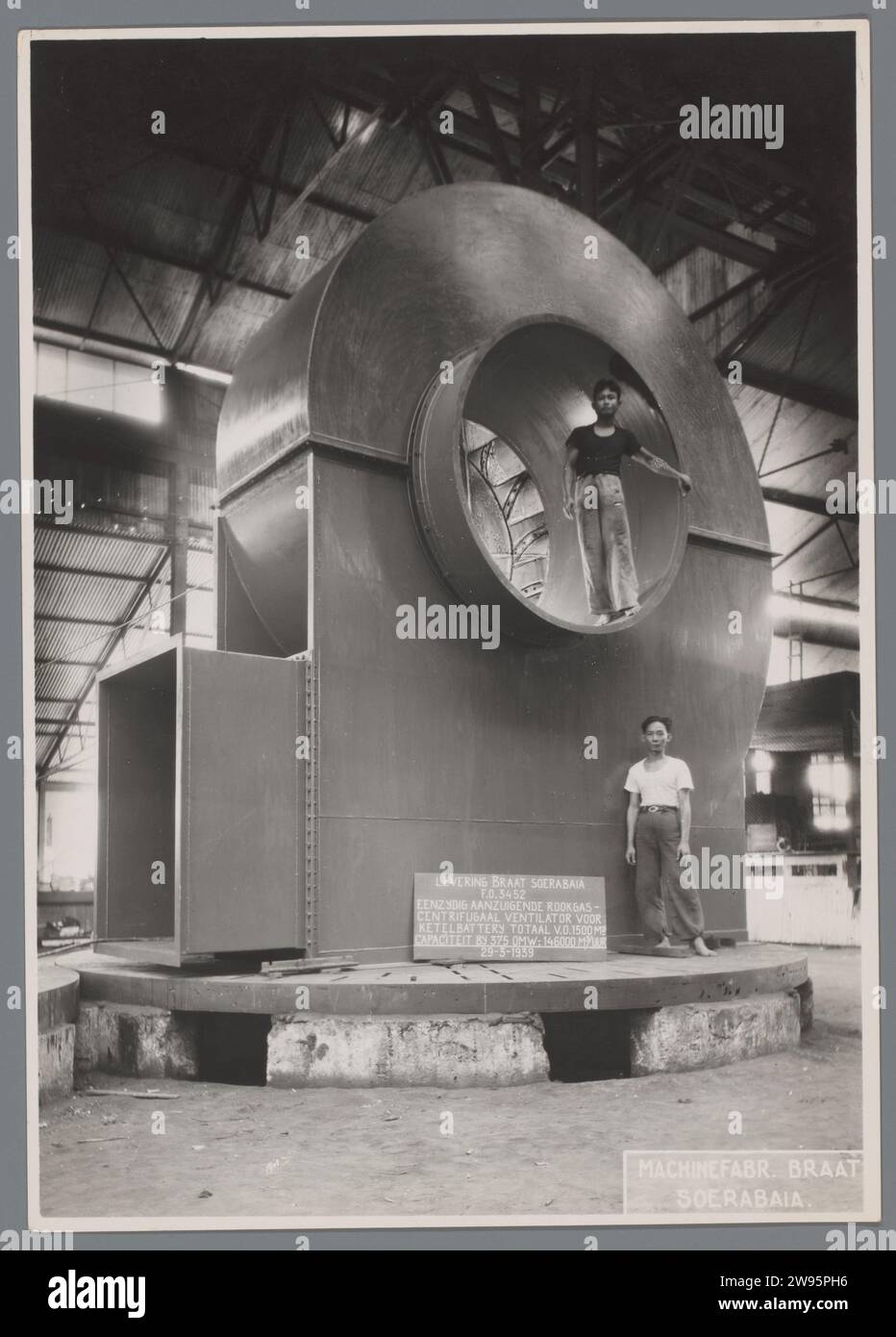 Flue gas fan, anonymous, 1939 photograph Flue gas fan, manufactured in ...