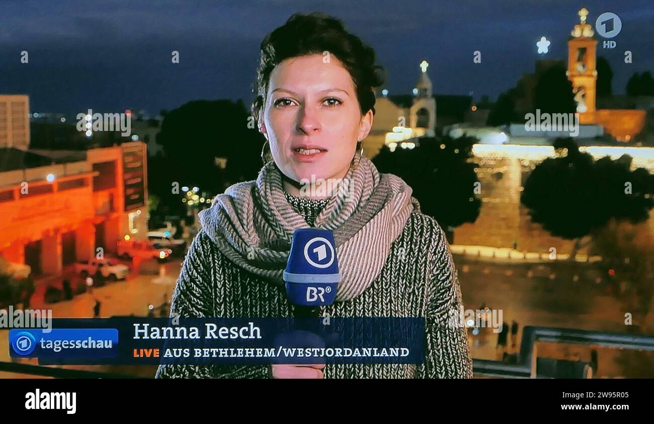 Hanna Resch Ard Reporterin in Bethlehem/Westjordanland im ARD Beitrag ...