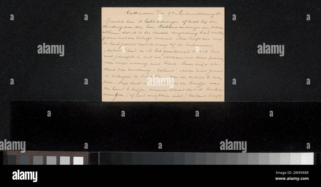 Letter to Philip Zilcken, Lambertus Joannes Plemp van Duivenland, 1897 ...