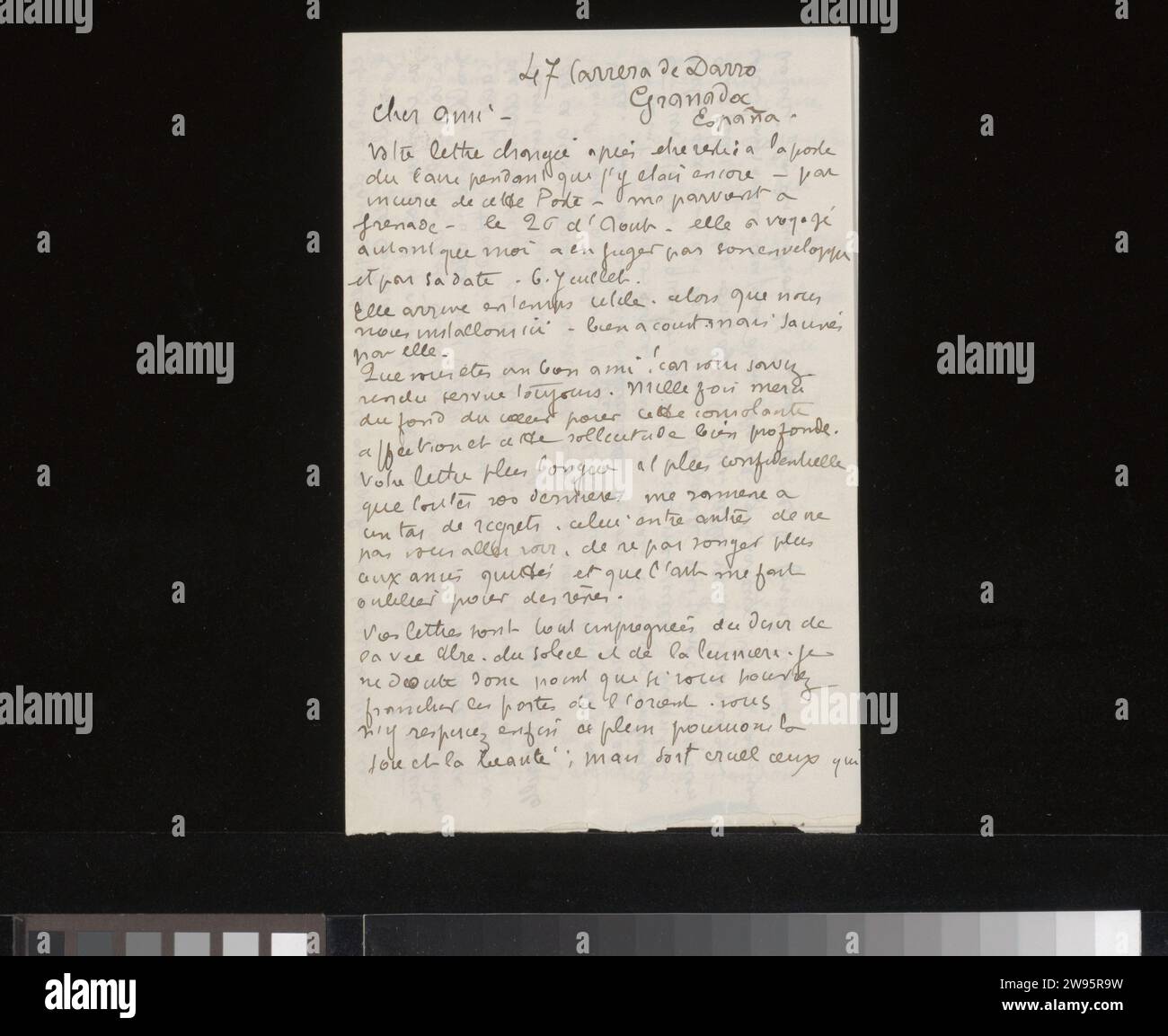 Brief aan Andries Bonger, Émile Bernard, in or before 1896 letter ...