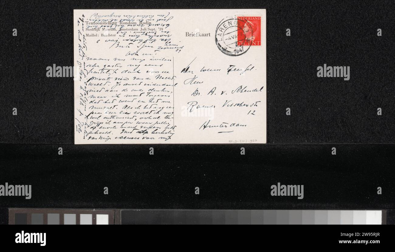 Postcard to Arthur François Emile van Schendel Jr., Unknown, After ...