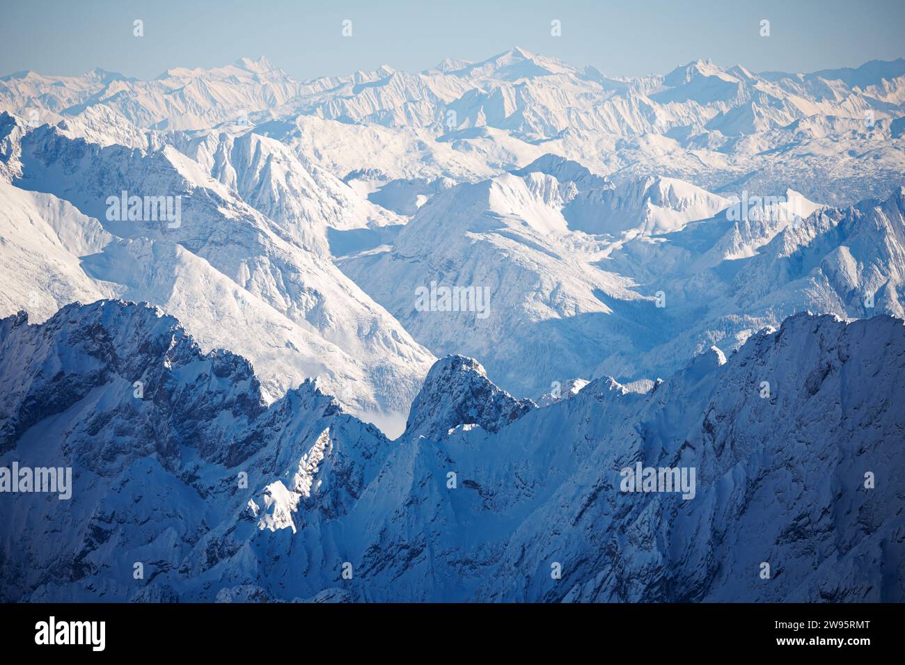 Grainau, Germany. 03rd Dec, 2023. The mountain panorama as seen from ...