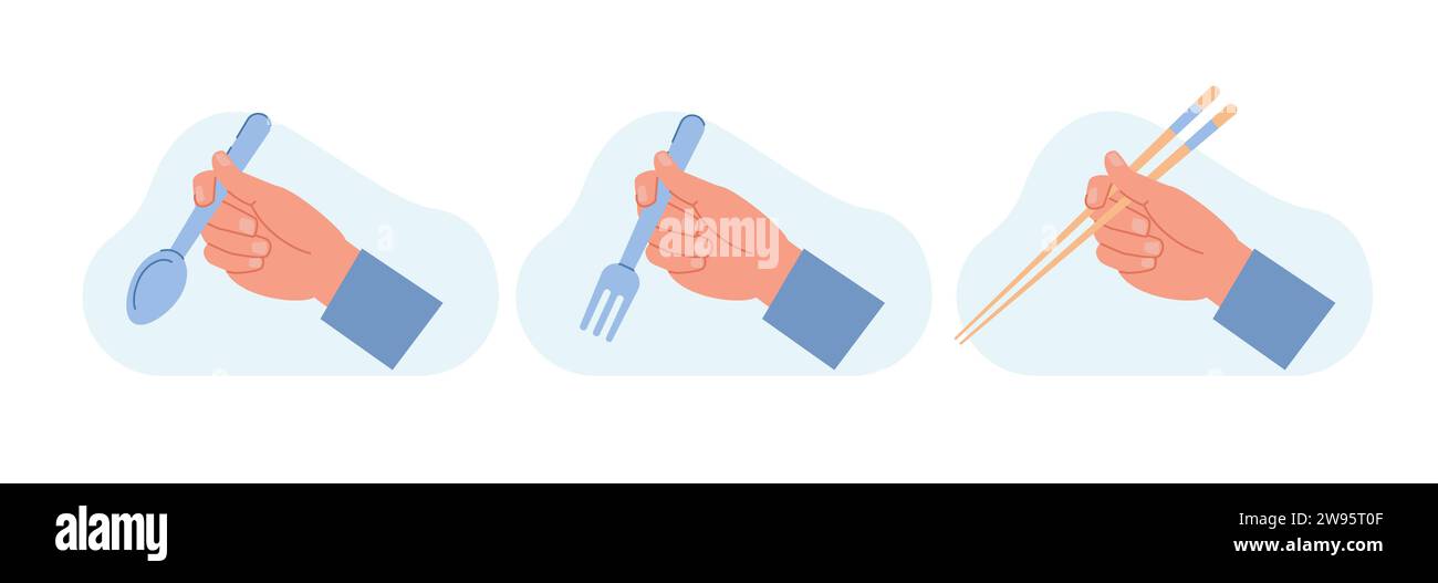 Chef hands eating Stock Vector Images - Alamy