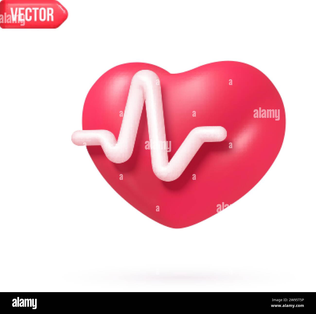 3d heart pulse. Hearts electrocardiogram monitor, ecg heartbeat ...