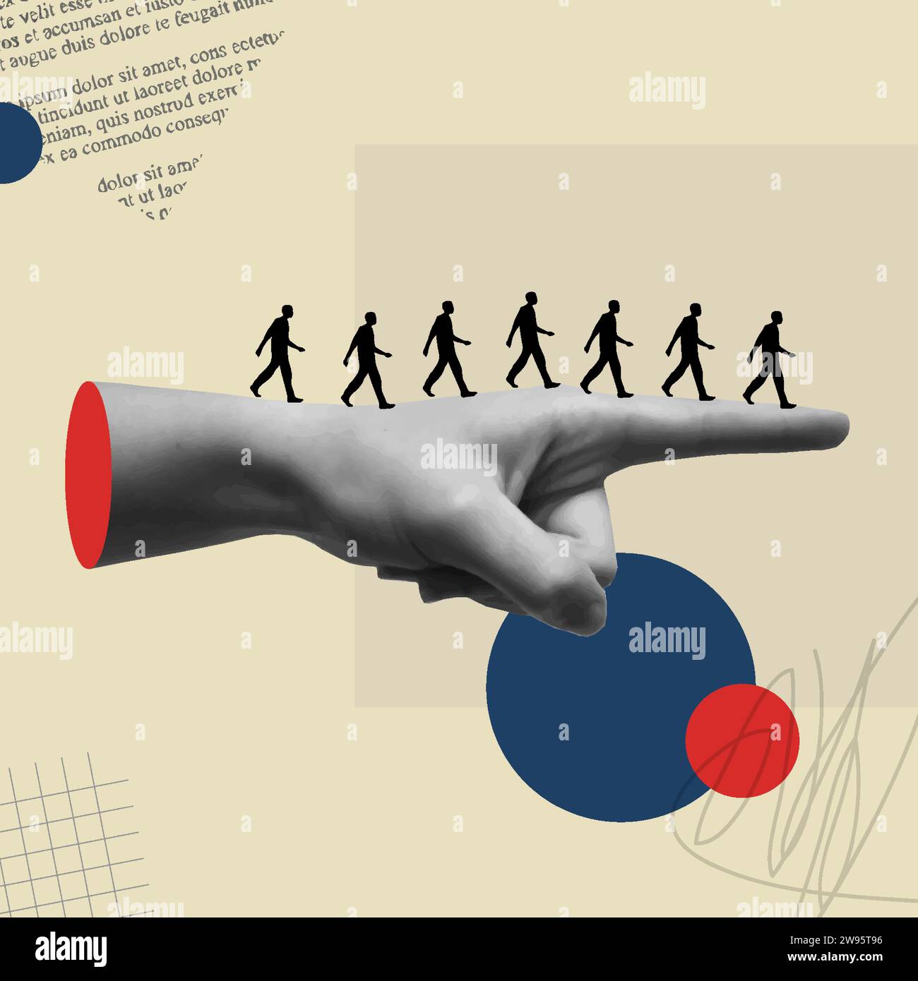 Following with finger Stock Vector Images - Alamy