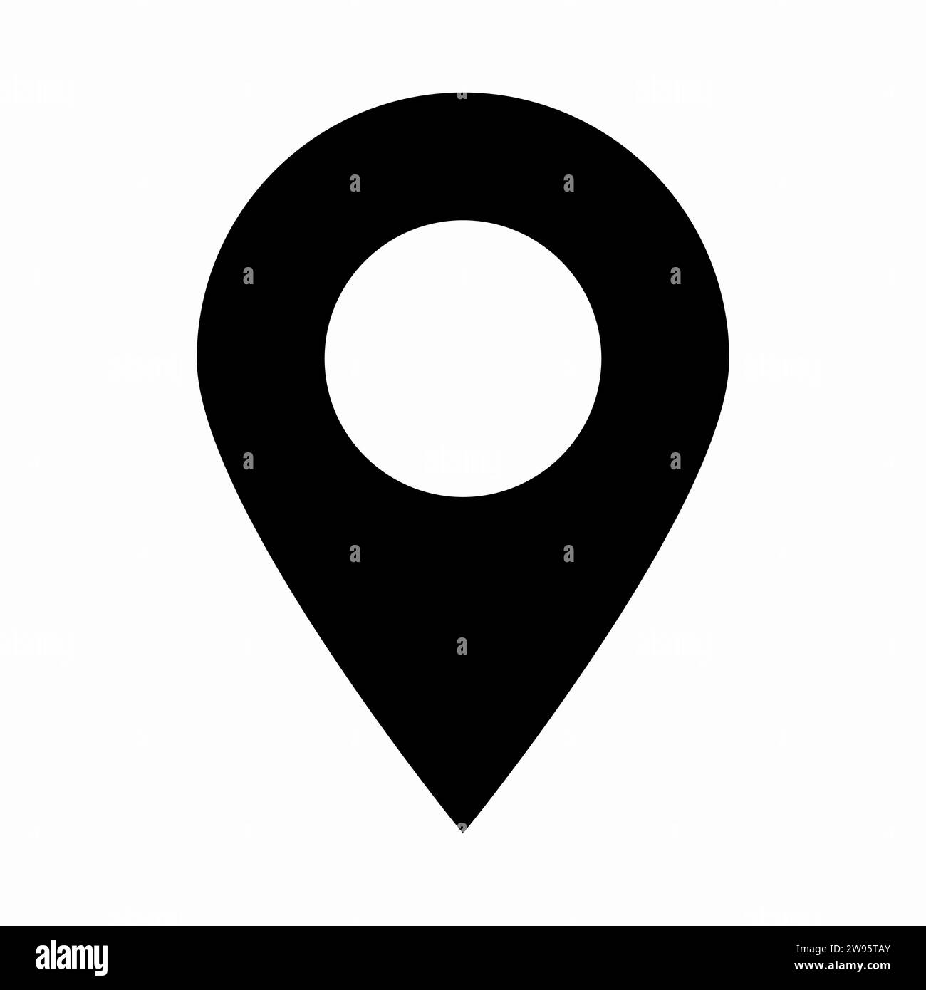 Location pin map icon. Flat design. Vector illustration sign on a white ...