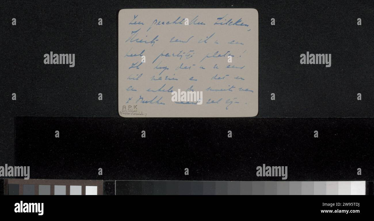 Letter to Philip Zilcken, Marie Constance Antoinette Clant van der ...