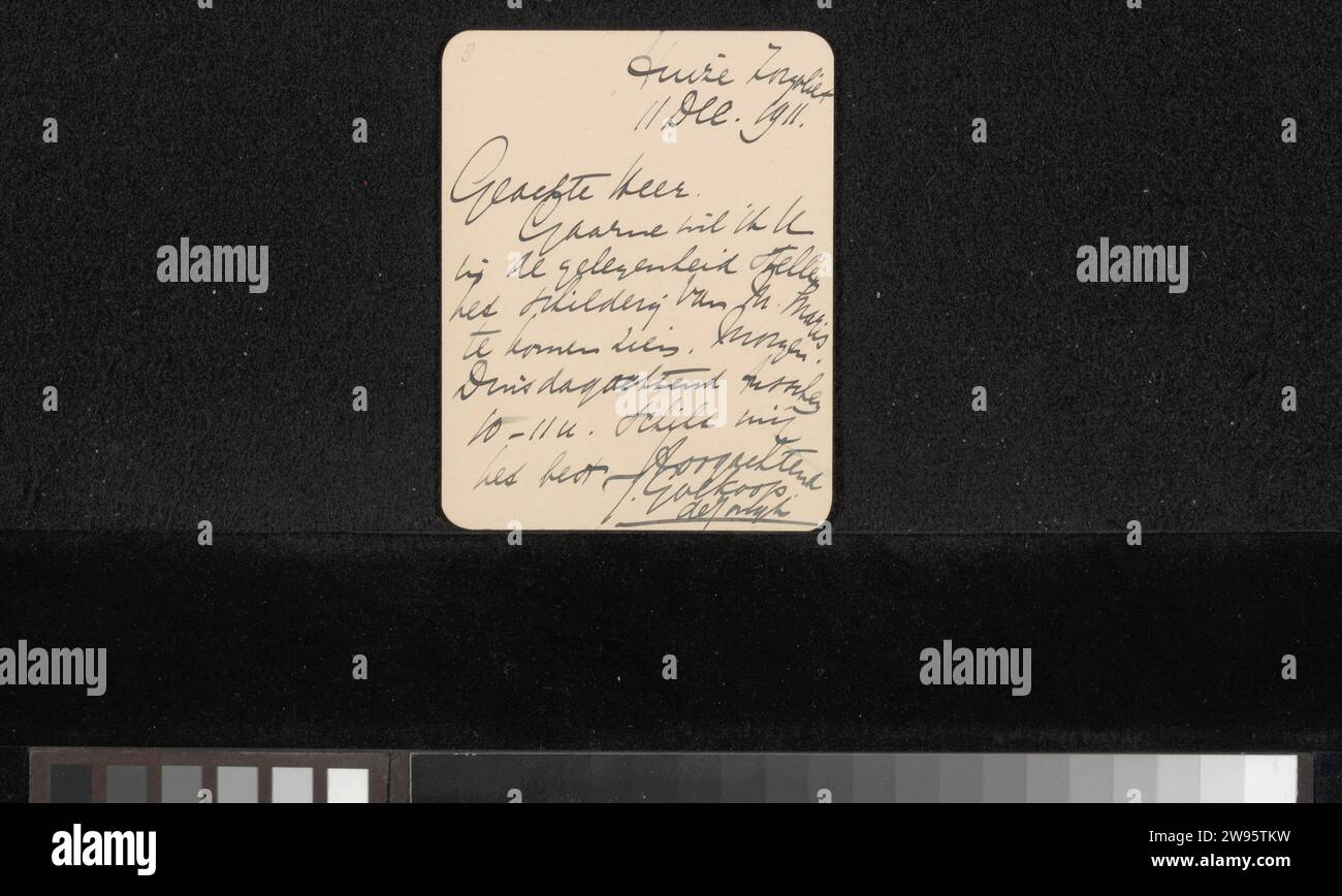 Letter to Pieter Haverkorn van Rijsewijk, Johanna Suzanne Goekoop-de ...