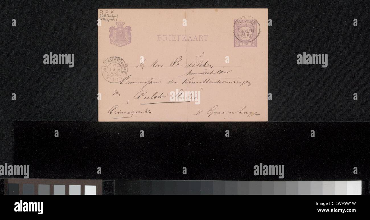 Postcard to Philip Zilcken, Anthon Gerhard Alexander van Rappard, 1889 ...