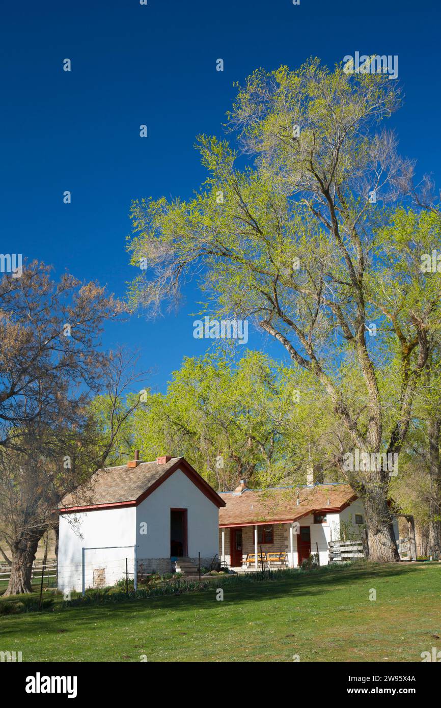 Ranchhouse with bunkhouse, Fielding Garr Ranch, Antelope Island State ...