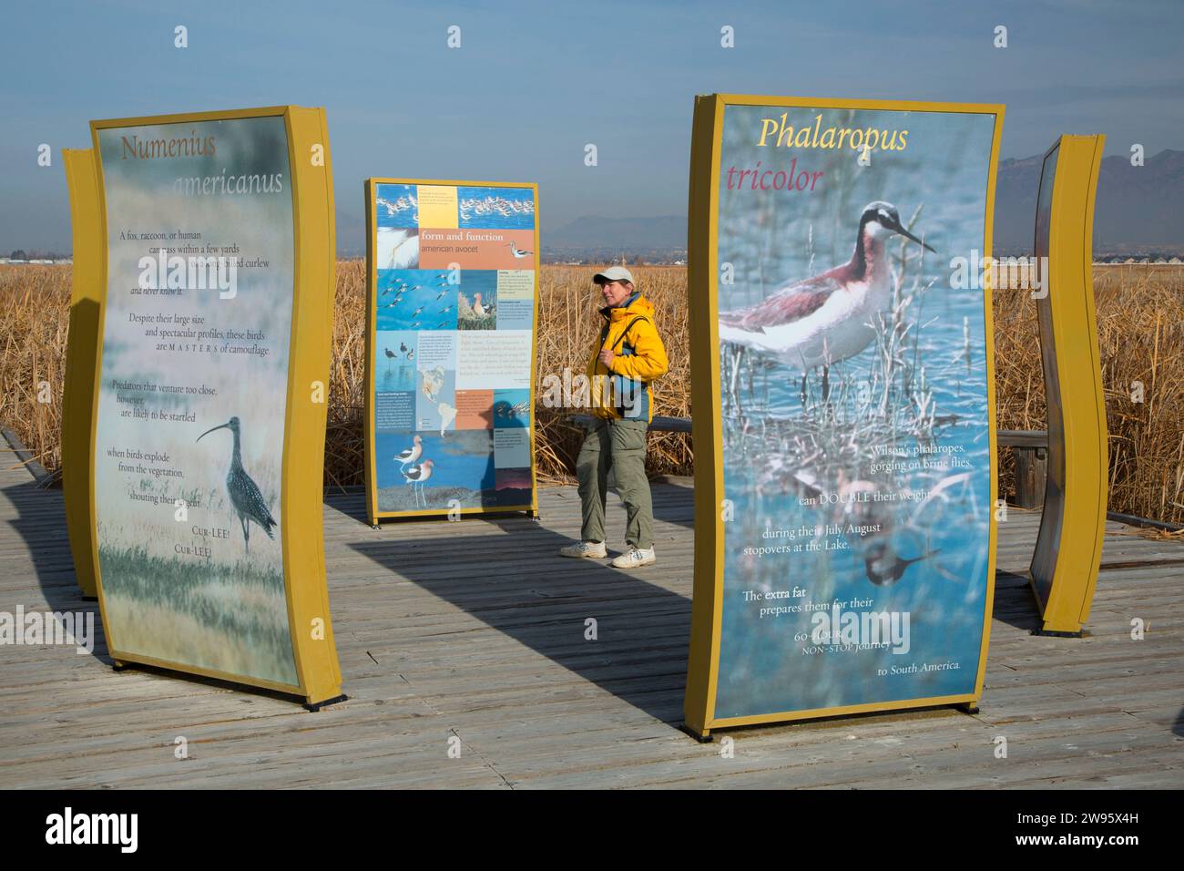 Boardwalk interpretive boards, Great Salt Lake Shorelands Preserve ...