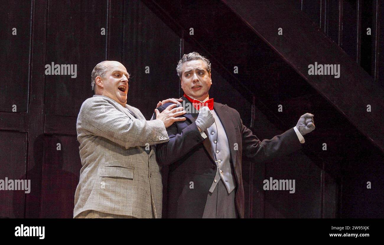 l-r: Christopher Purves (Sir John Falstaff), Tassis Christoyannis (Ford ...