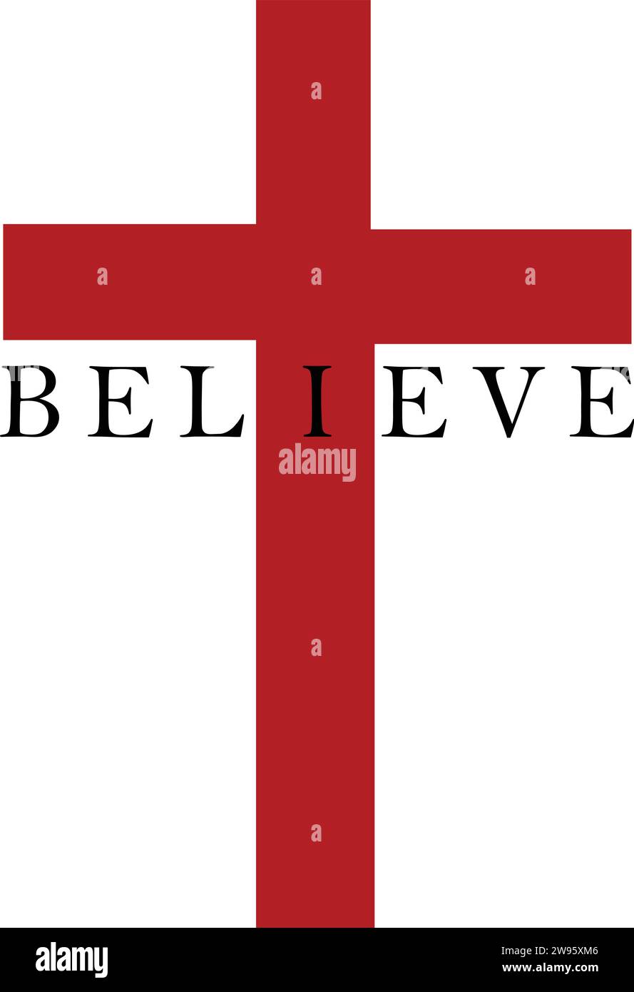 Vintage Christian Faith Cross Vector Illustration Stock Vector Image ...