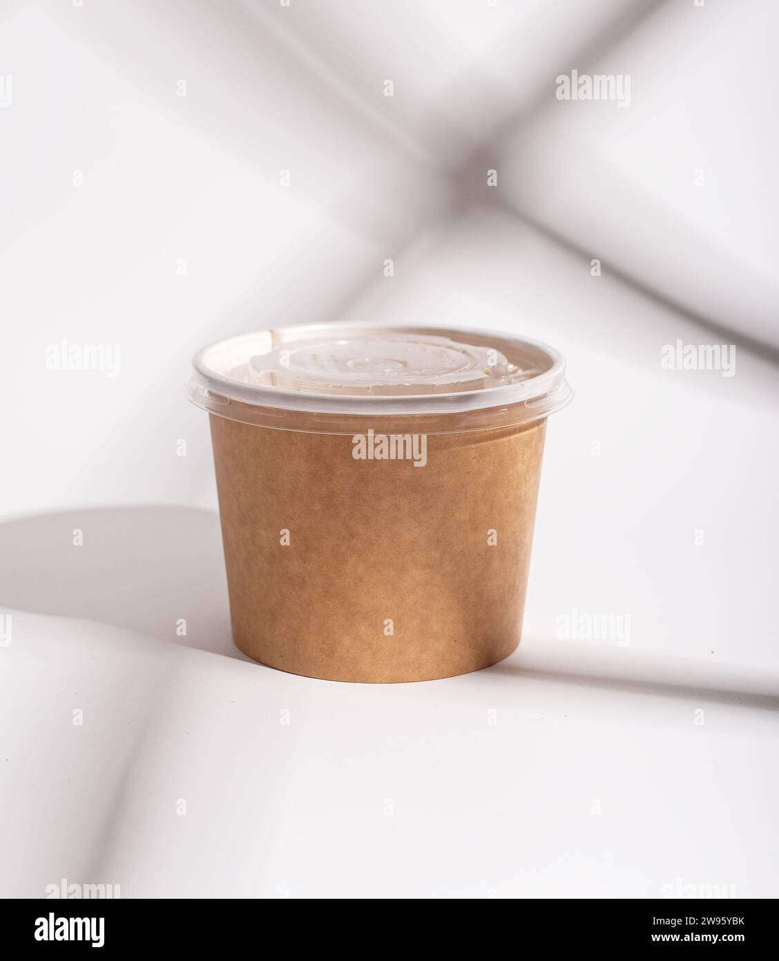 Soup package mockup, rounded container, box mock up for pack design ...