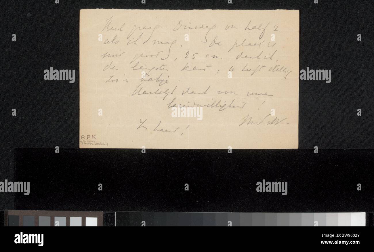 Letter to Philip Zilcken, Marie Constance Antoinette Clant van der ...