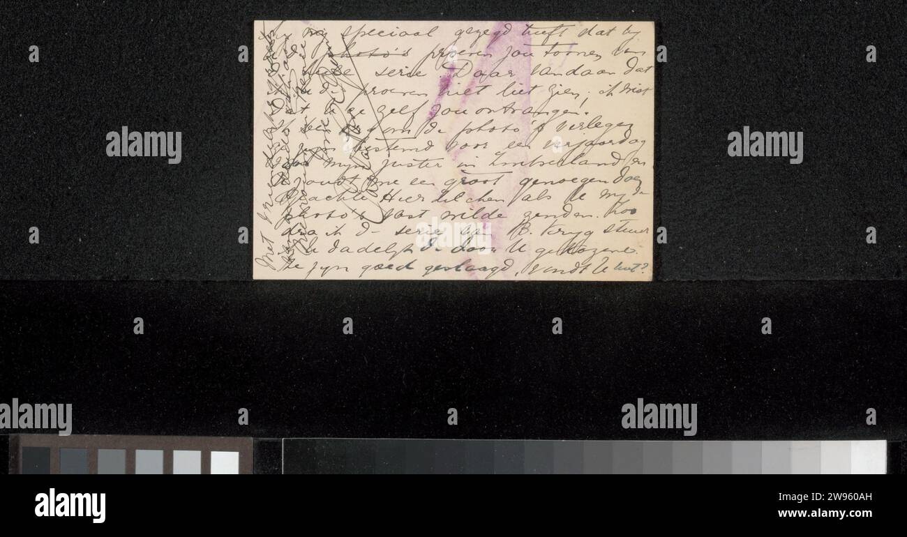 Letter to Philip Zilcken, Carla van Geuns, in Or Before 1915 letter The ...