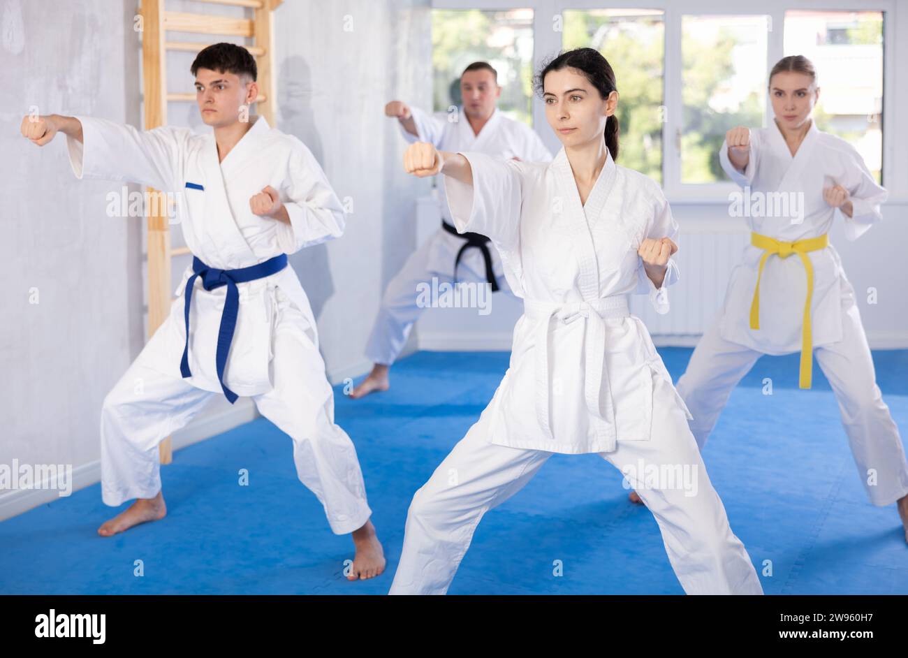 Group people training karate club hi-res stock photography and images ...