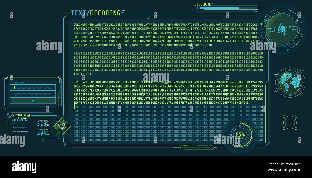 Design of a software interface for text decoding Stock Vector Image & Art - Alamy