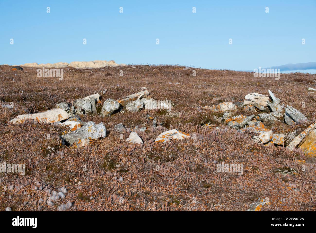 Canada, Nunavut, Somerset Island area. Historic Inuit community of ...