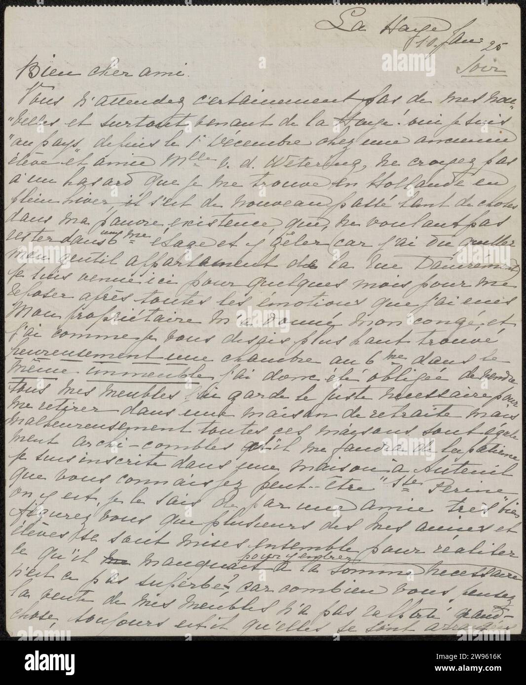 Letter to Philip Zilcken, 1925 letter The Hague paper. ink writing ...