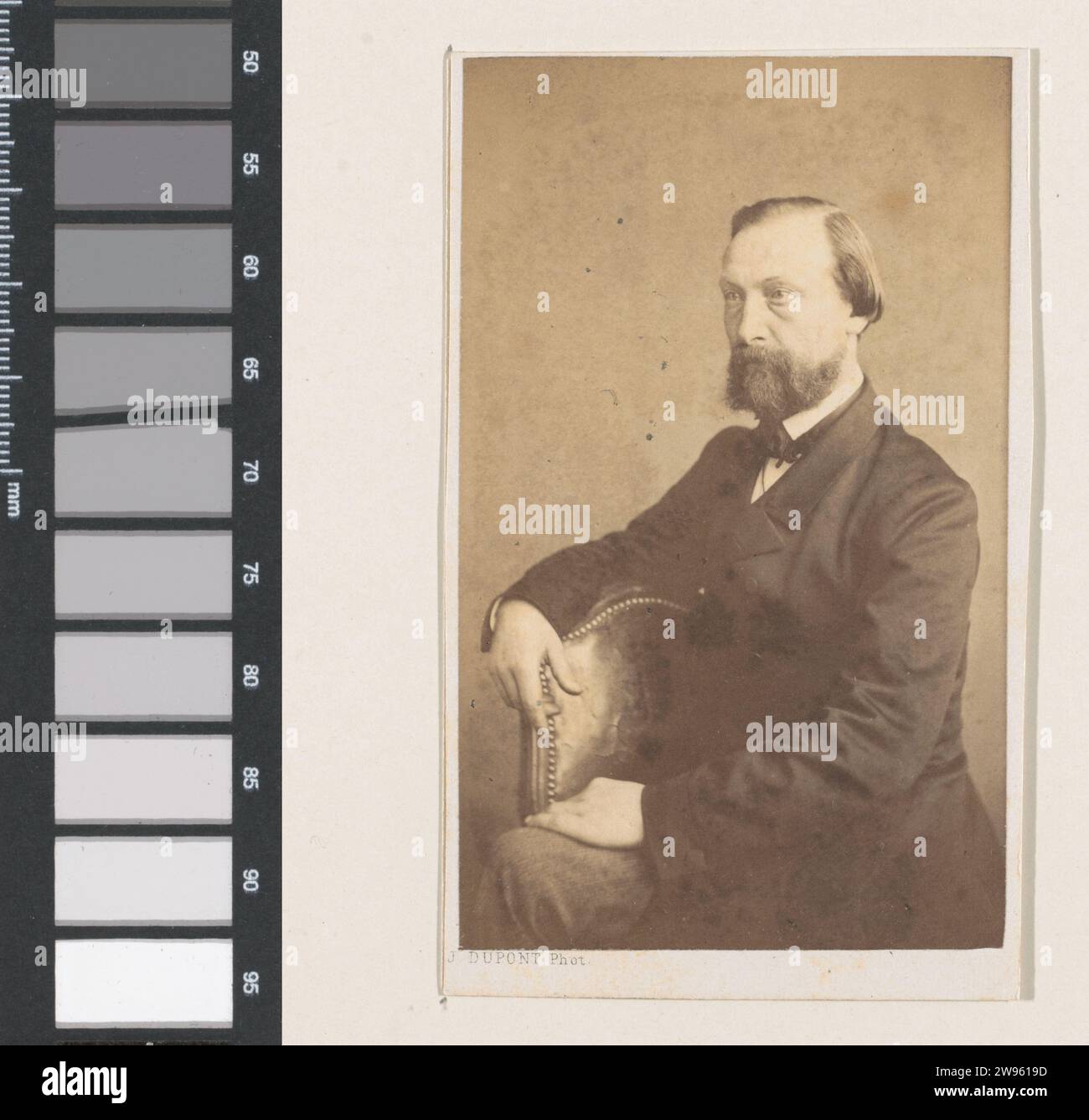 Portrait of the painter Jean Heyermans, Halfiguur, Joseph Dupont, 1861 ...
