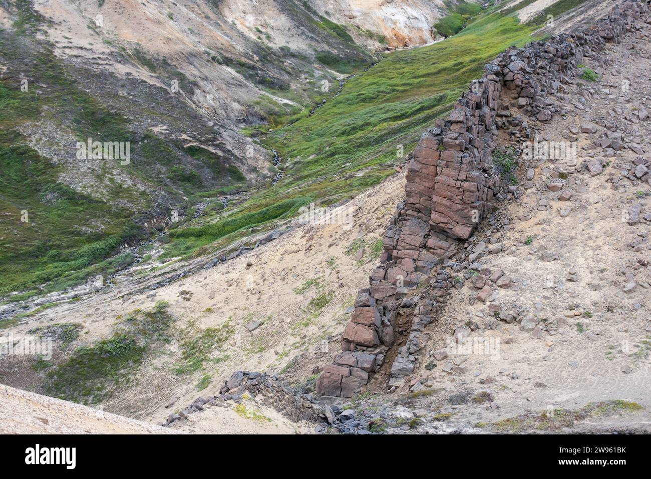 Greenland, Disko Island, Iterdla Bay. Area known for its geological ...